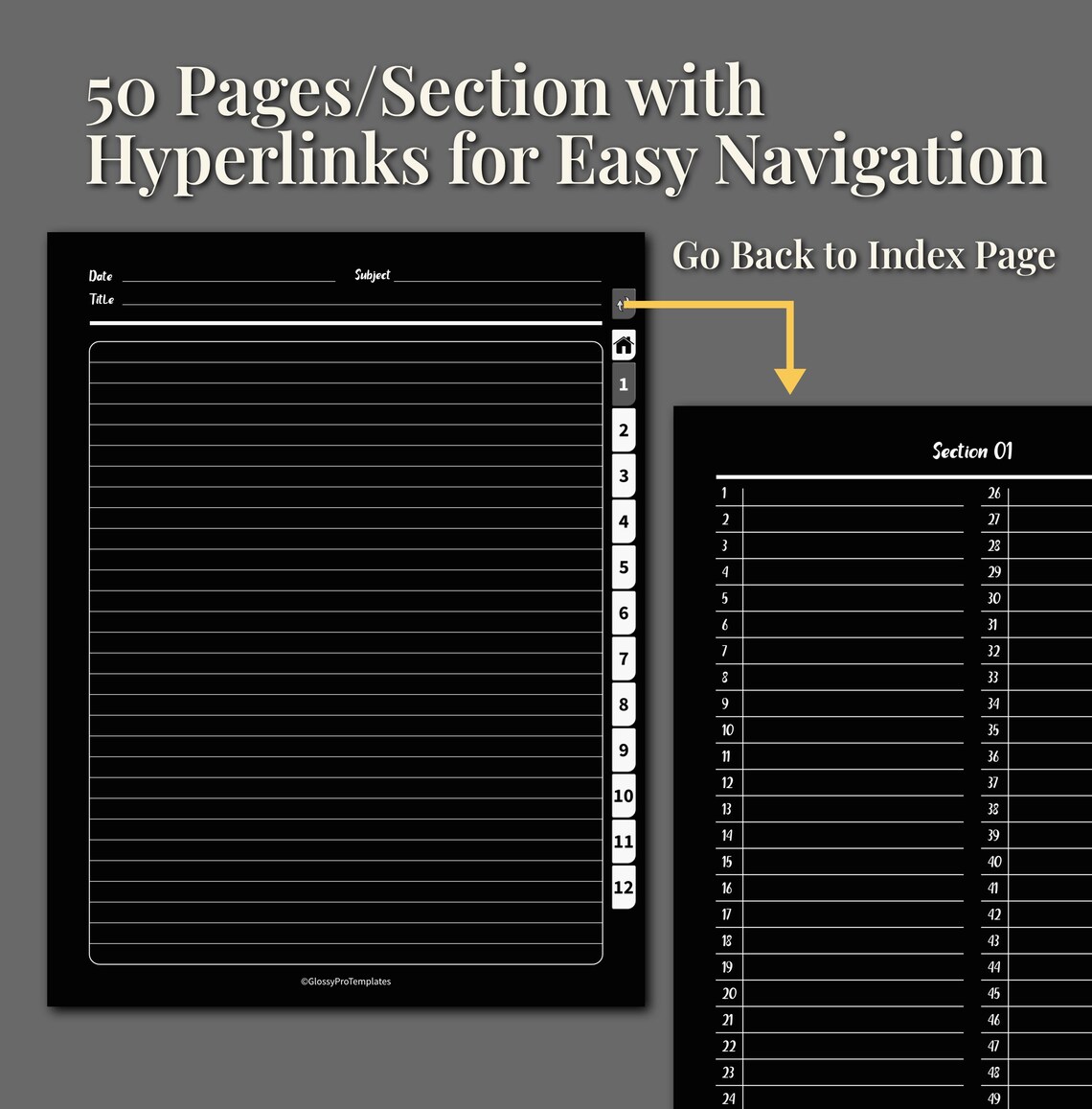 Digital Notebook 12 Templates for BOOX Note Air 3 C, Cornell Notes ...
