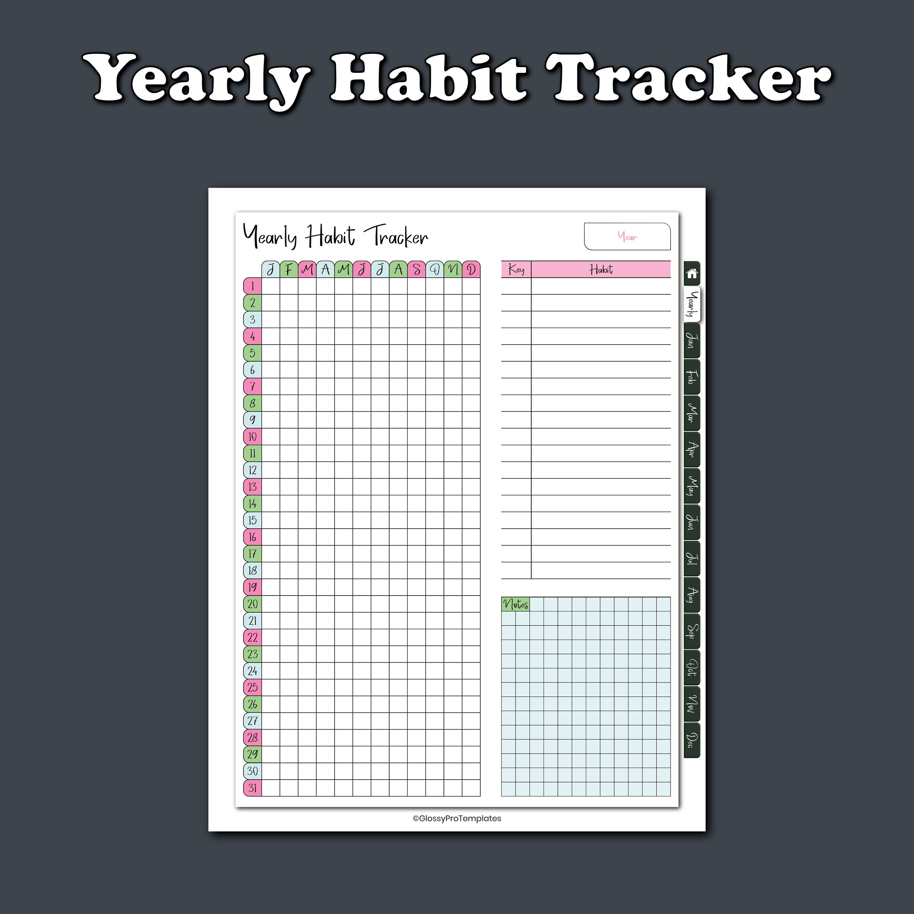 Habit Tracker for BOOX Tab Ultra C, Digital Habit Tracker, Templates ...