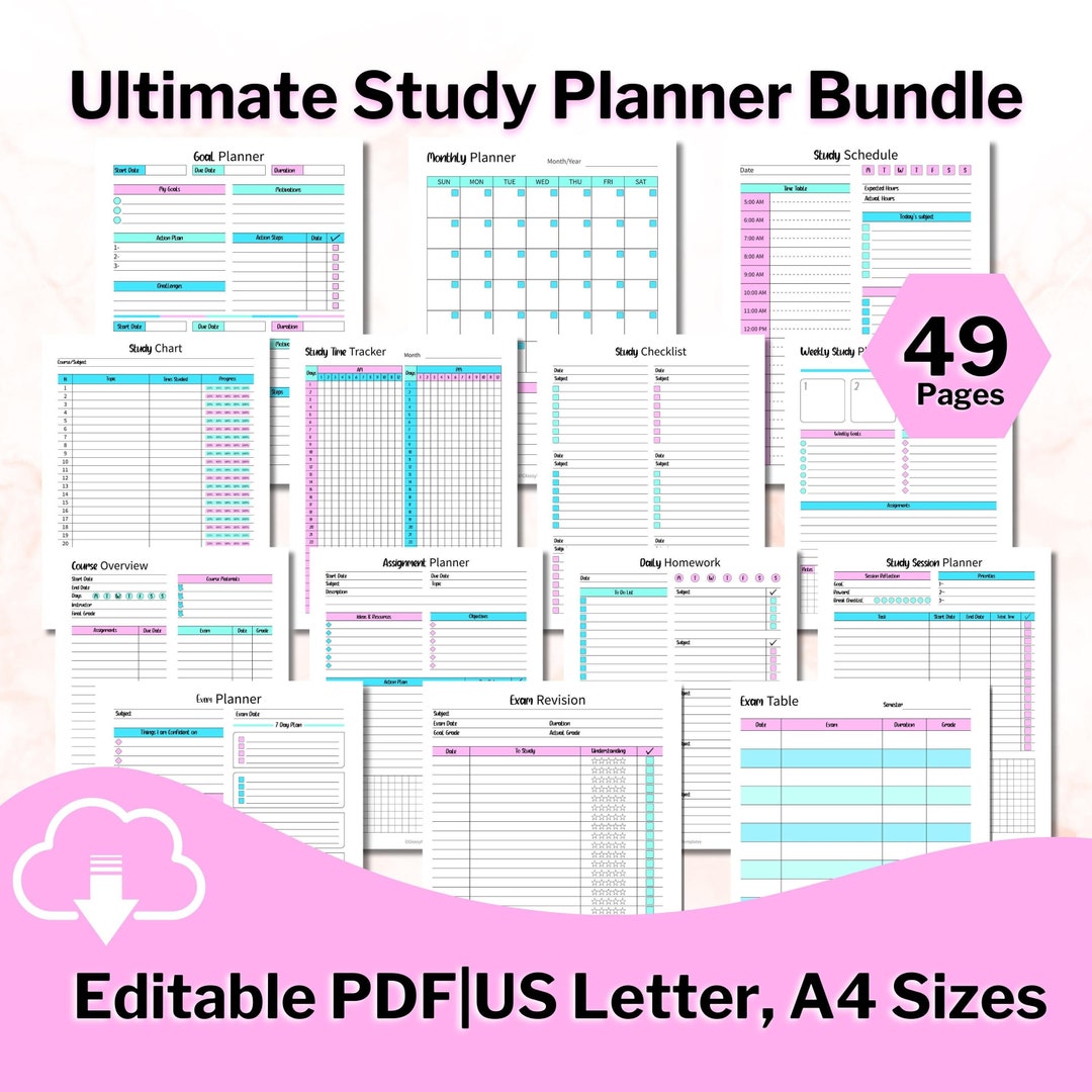 Ultimate Study Planner, Printable Study Planner, Academic Student ...