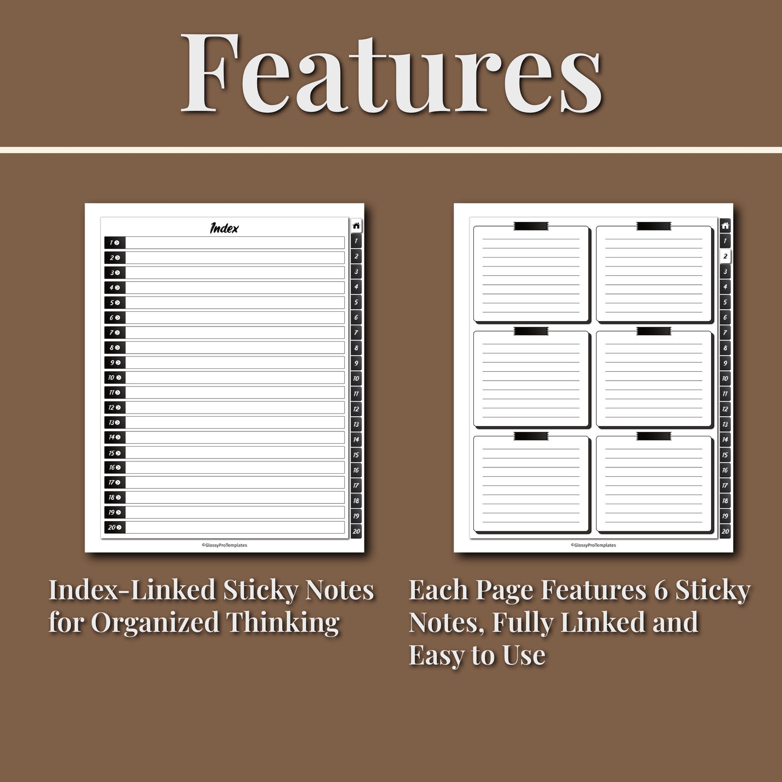 Custom Sticky Notes for SUPERNOTE | 120 Linked Sticky Notes PDF ...