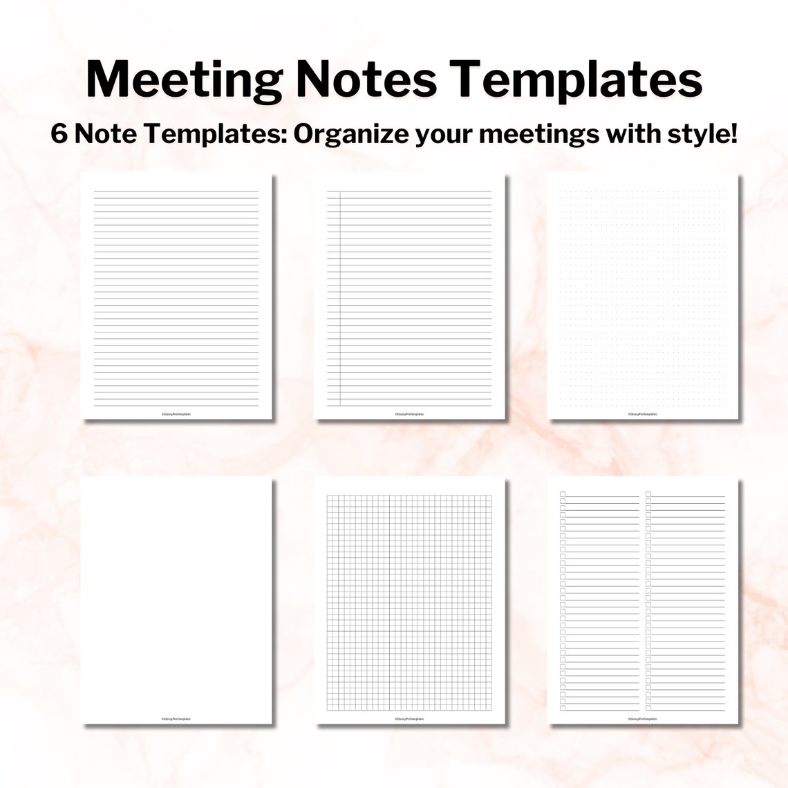 Printable Meeting Notes Template, Meeting Minutes Templates, Meeting ...