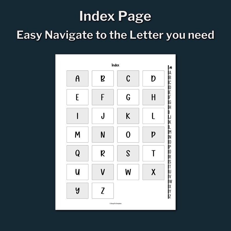 Address Book for Remarkable 2, Unique Alphabetized Address Book ...