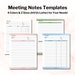 Printable Meeting Notes Template, Meeting Minutes Templates, Meeting ...