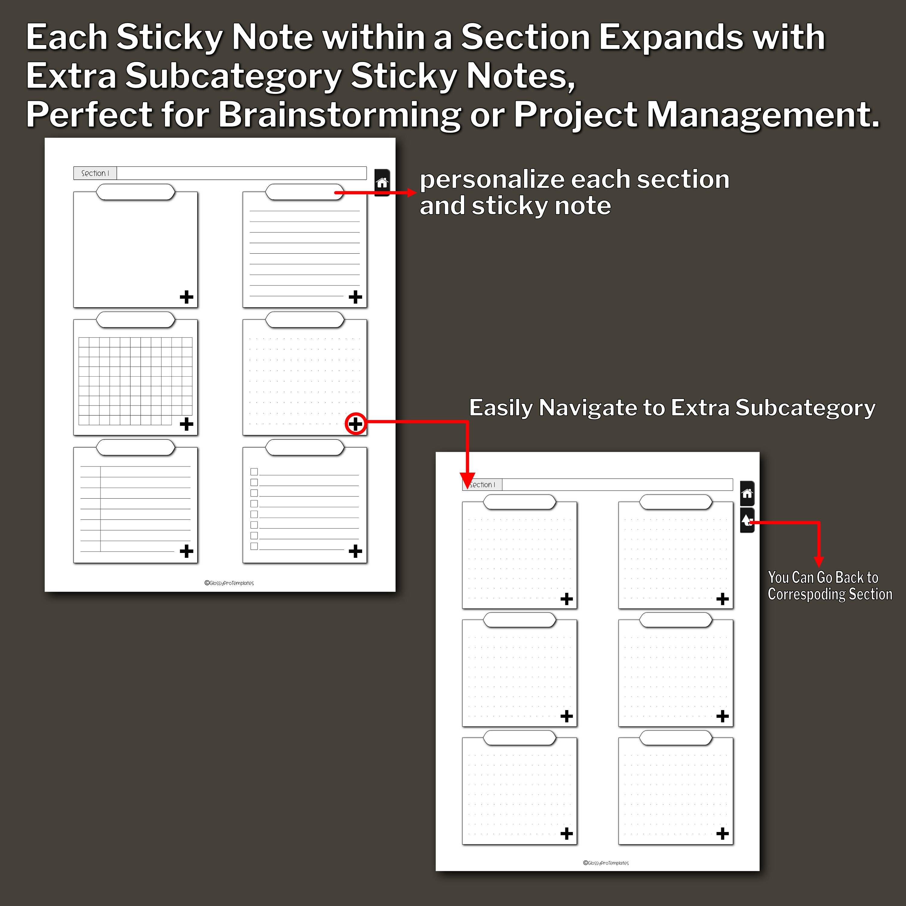 Custom Sticky Notes for SUPERNOTE With Hyperlinks, Sticky Notes ...
