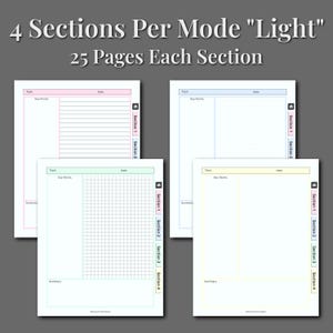Digital Cornell Notes Template for Boox Note Air 3 C | Dark & Light ...