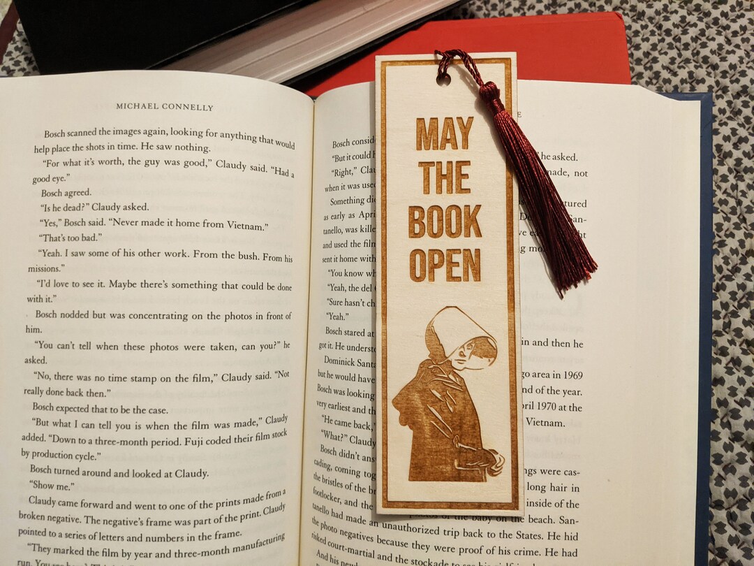 May the Book Open Handmaids Tale Wood Bookmark Gift - Etsy