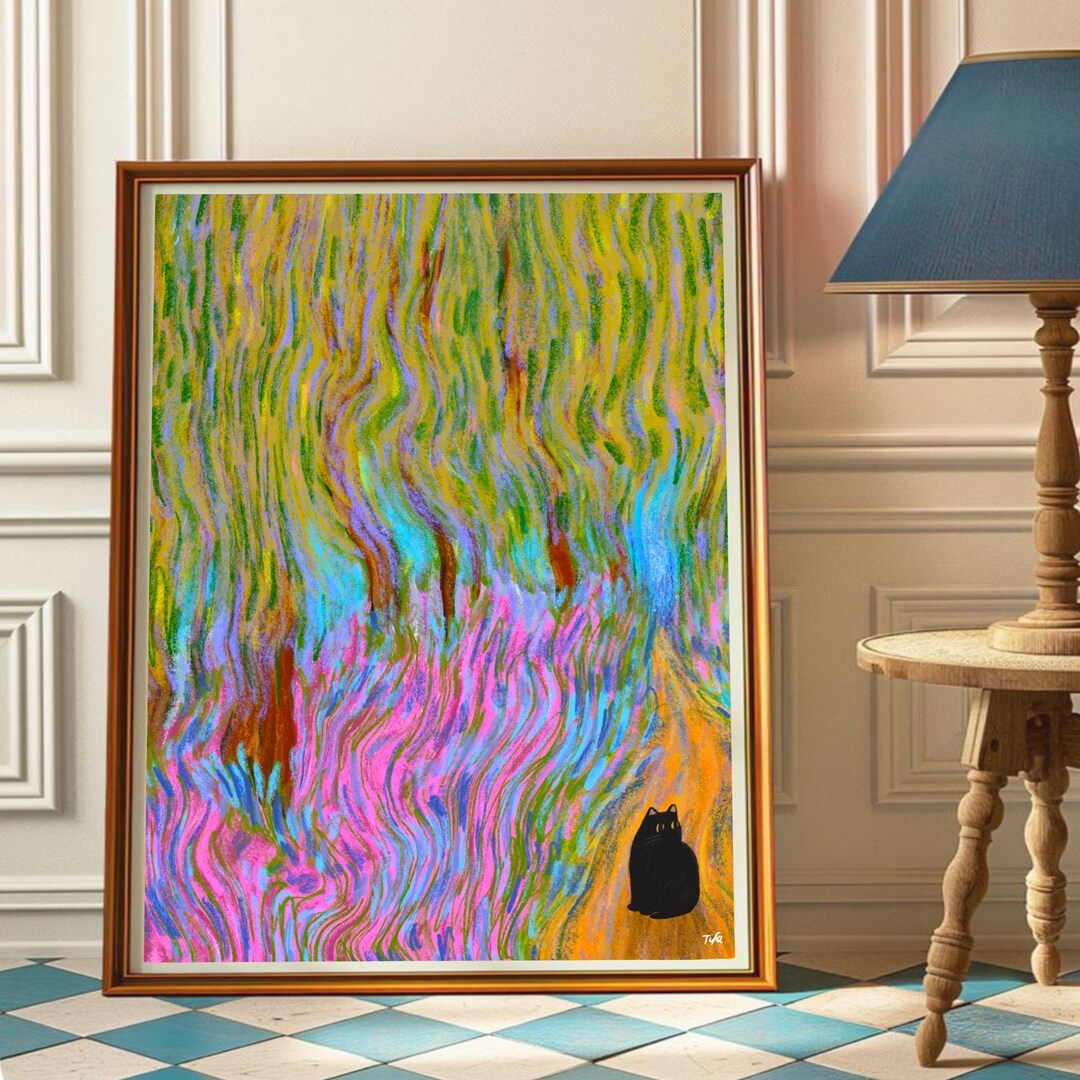 Forrest Cat Art Print - Fine Art Print, Cat Print, Cat Art, Cat Gifts ...