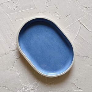 Handmade Small Oval Ceramic Tray | Catchall Tray | Stoneware Jewelry ...