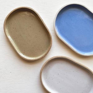 Handmade Small Oval Ceramic Tray | Catchall Tray | Stoneware Jewelry ...