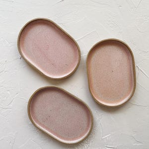 Handmade Small Oval Ceramic Tray | Catchall Tray | Stoneware Jewelry ...