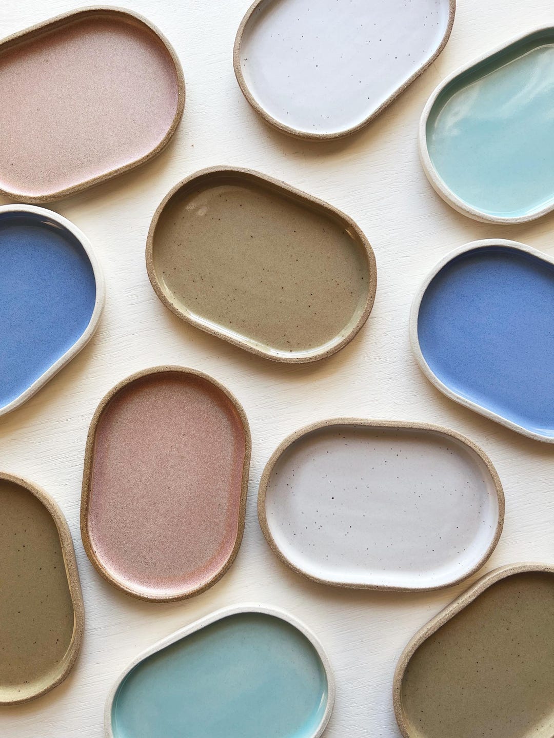 Handmade Small Oval Ceramic Tray | Catchall Tray | Stoneware Jewelry ...