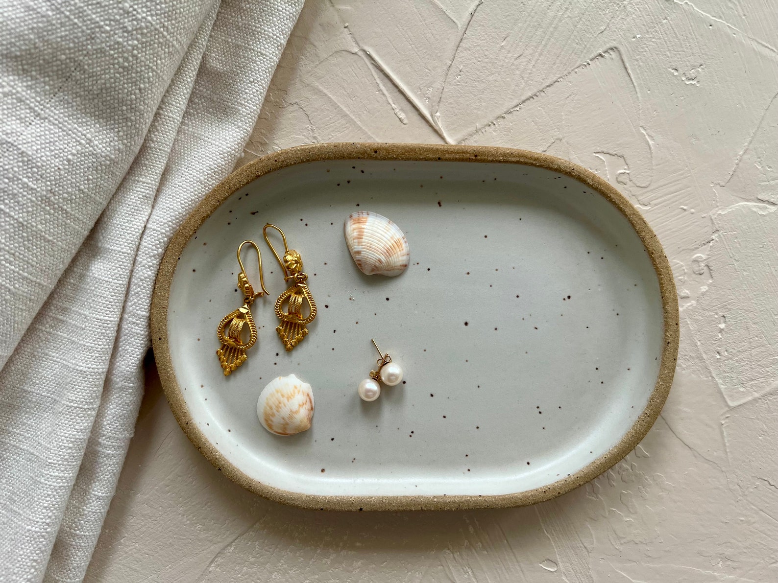 Handmade Ceramic Small Catchall Tray | Minimalist Jewelry Dish ...
