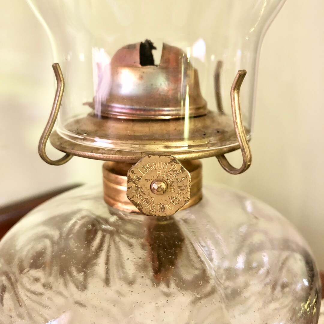 Early Pressed Glass Finger Oil Lamps, Pair - Etsy