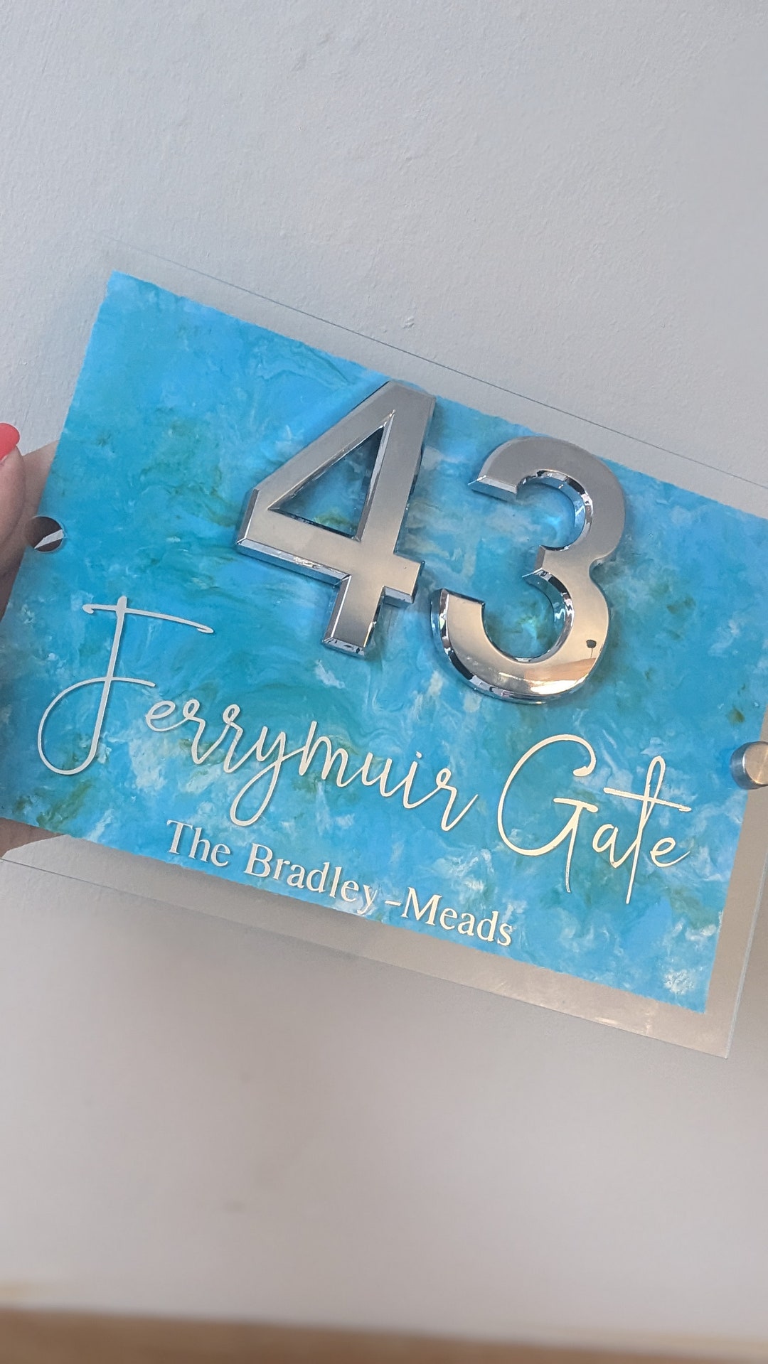 Acrylic Door Number Sign Plaque Address Sign Acrylic Sign House Number ...