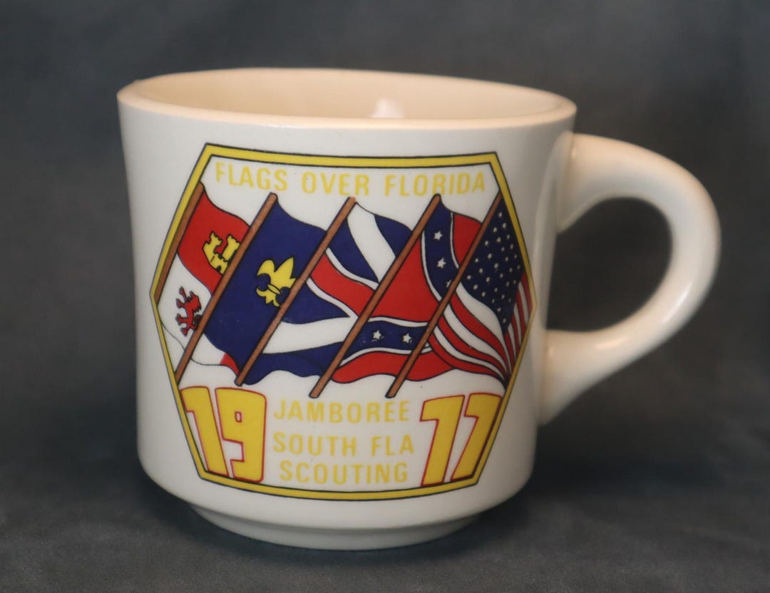 Vintage Boy Scout Flags Over Florida Jamboree Mug 1977 - Etsy
