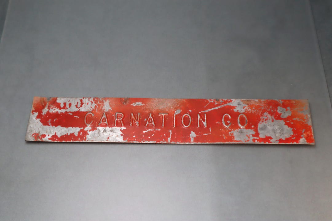 Vintage Carnation Co Metal Sign Plate - Etsy