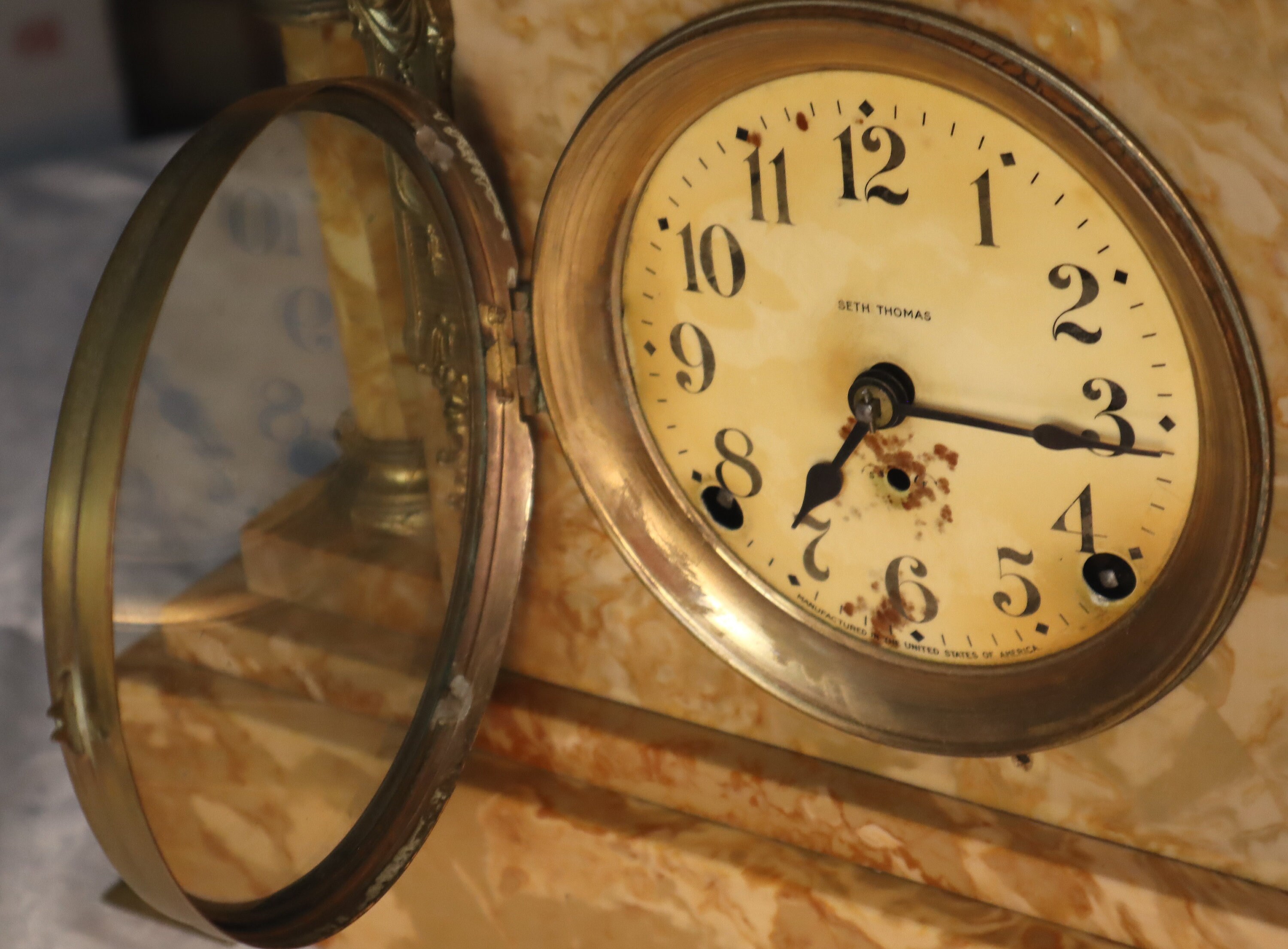Seth Thomas Mantel Clock Santos Brazilian Onyx - Etsy