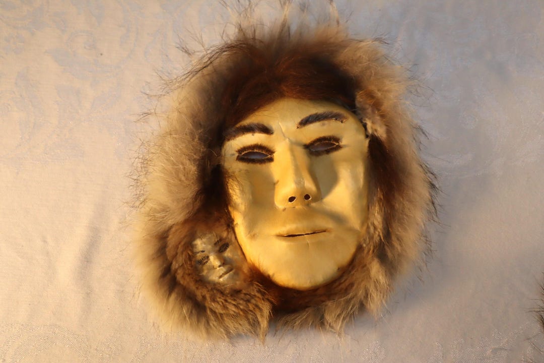Alaska Native Fur Mask Mother & Child - Etsy