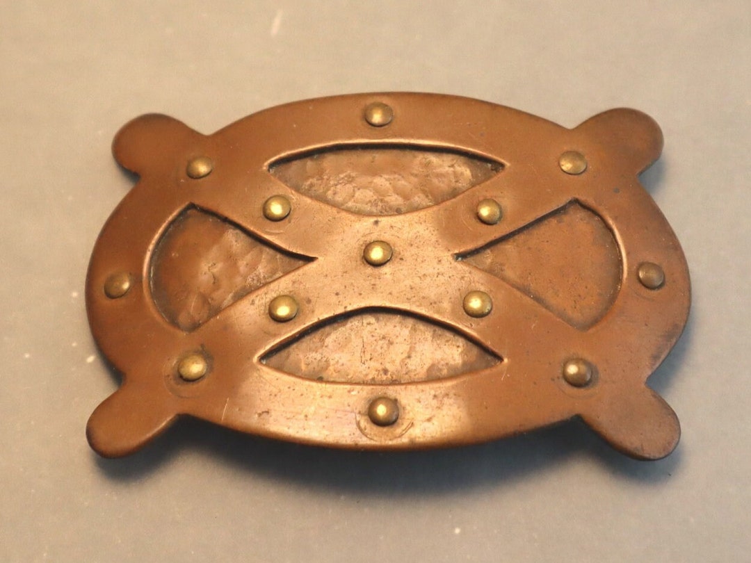 Hammered Copper Belt Buckle Vintage Handmade - Etsy