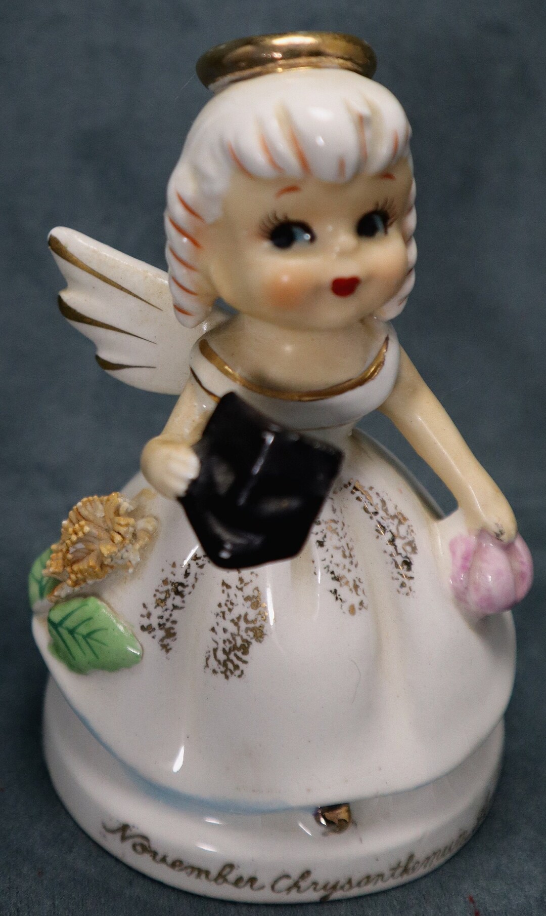 Vintage Beda November Angel Mask & Chrysanthemum - Etsy