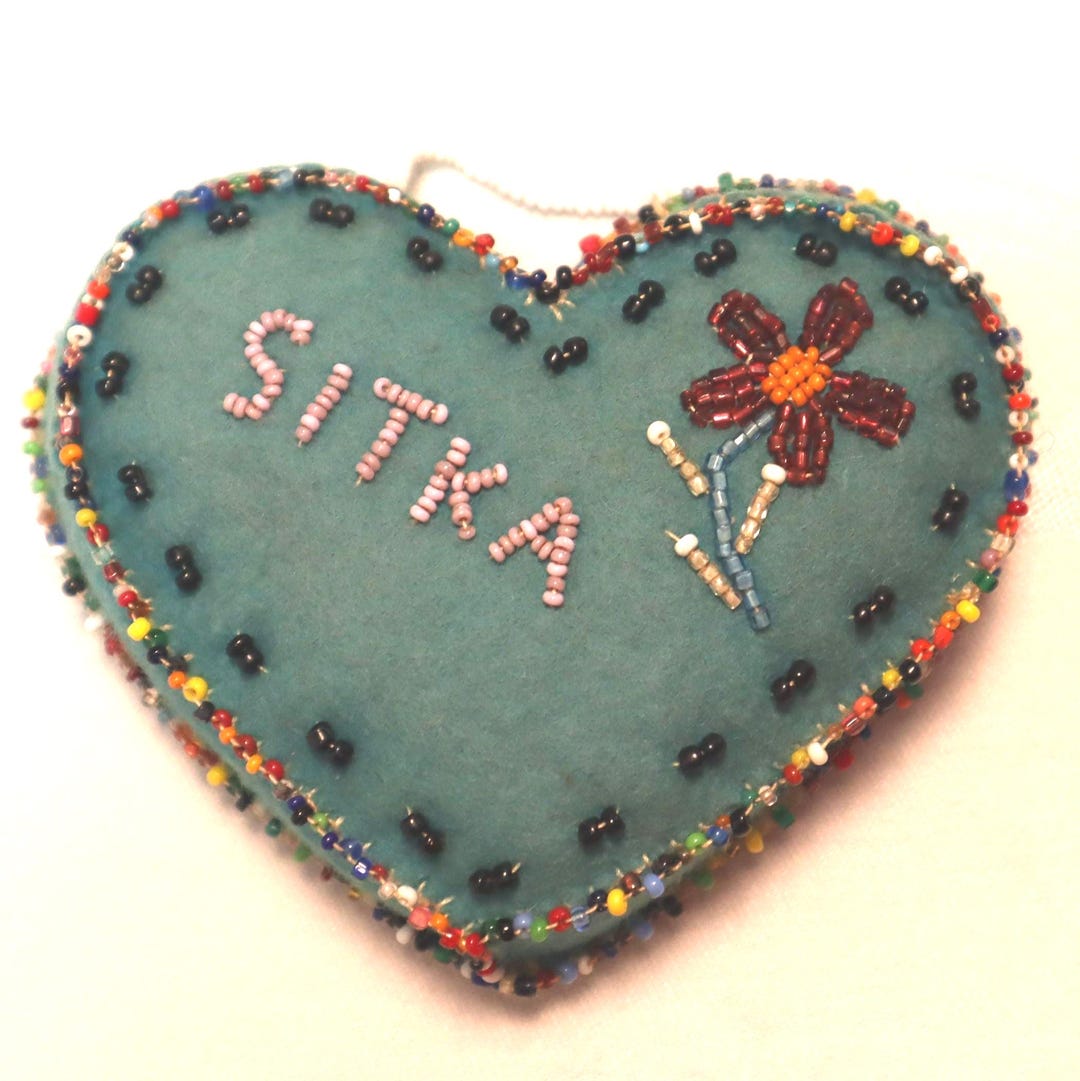 Victorian Native Beaded Heart Sitka Souvenir Whimsey Vintage - Etsy