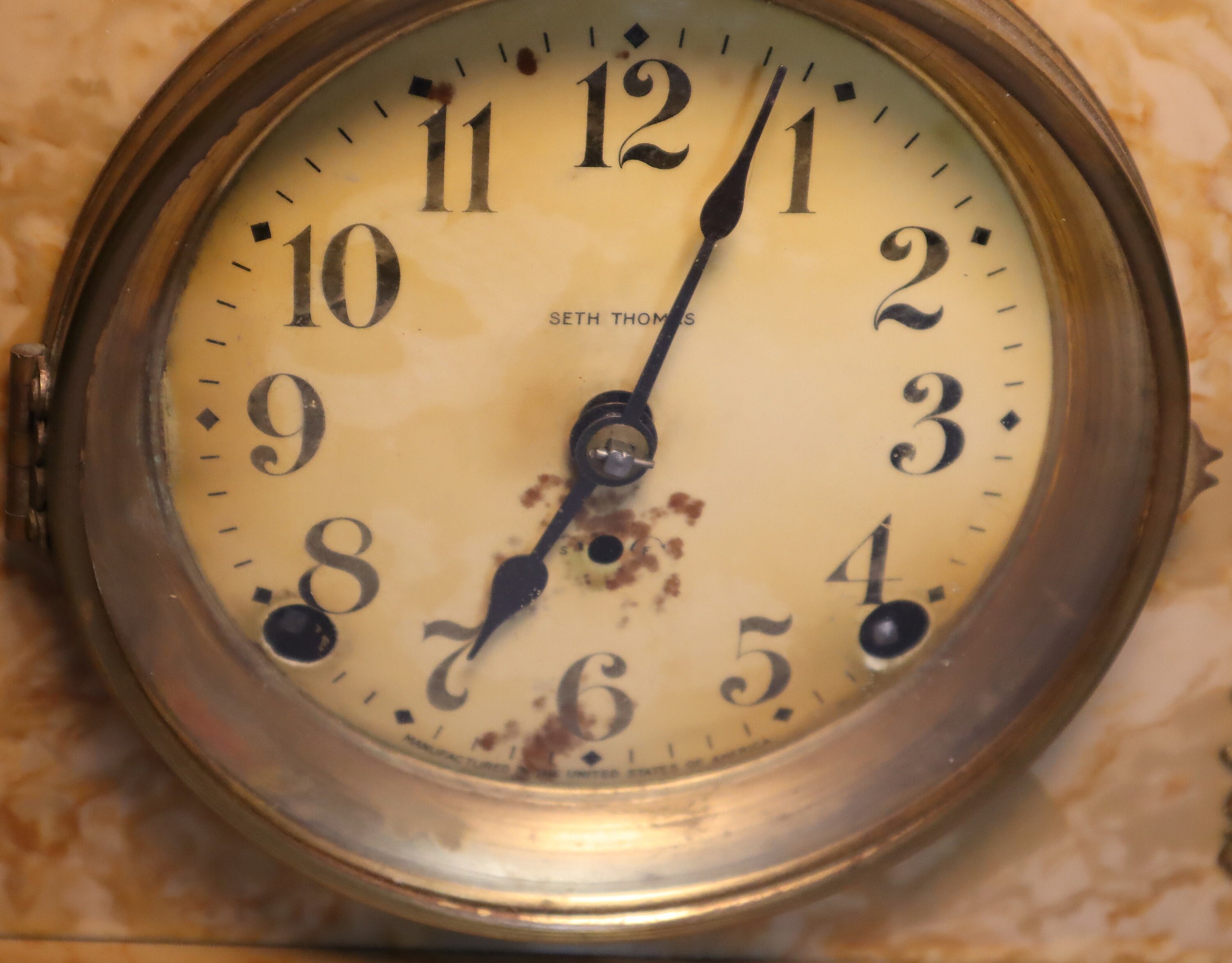 Seth Thomas Mantel Clock Santos Brazilian Onyx - Etsy