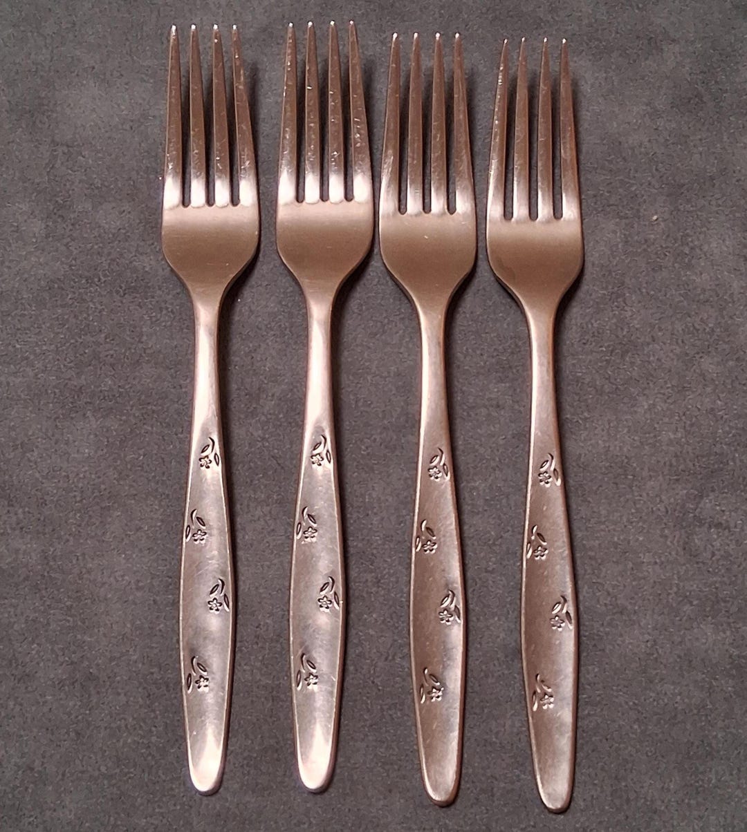 Easterling Floret Tuscan Ware Dinner Forks - 4 - Etsy