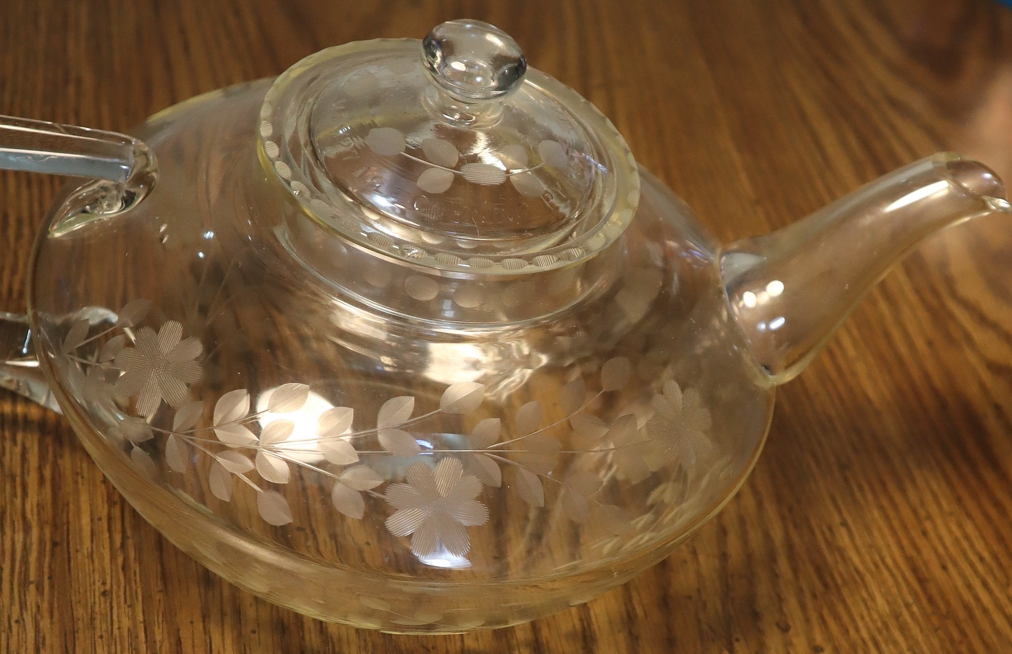Vintage Pyrex Etched Teapot Frederick Carder Glass Rare - Etsy