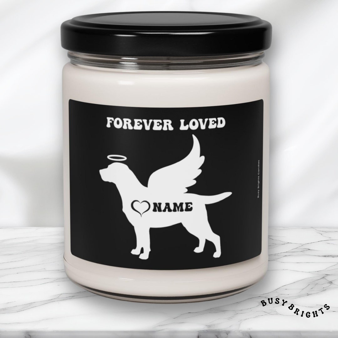 Personalized Angel Labrador Memorial Candle | Forever Loved Pet Tribute ...