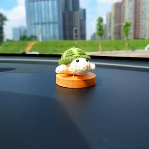 Crochet Turtle Car Dashboard Decor, Turtle Plush Car Dashboard ...