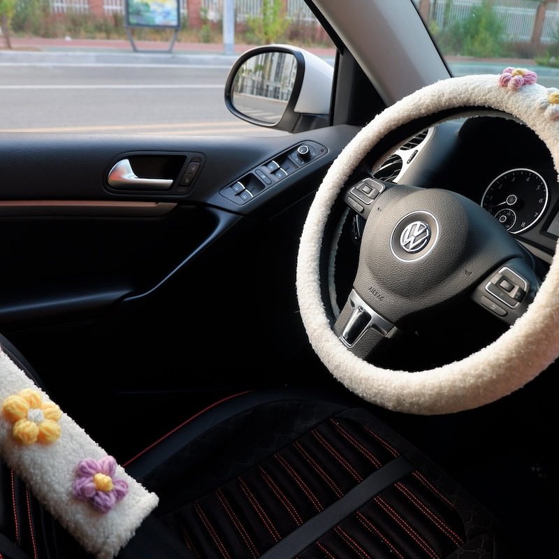 Pink Cute Steering Wheel Cover - Etsy