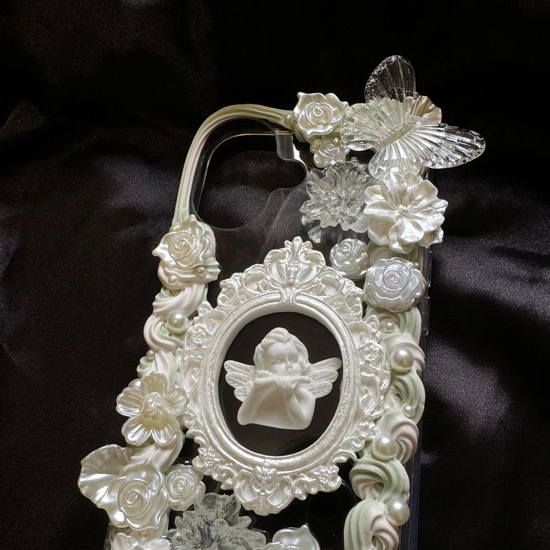 Custom Decoden Phone Case, Retro Angel Phone Case, Baroque Aesthetic 3D ...