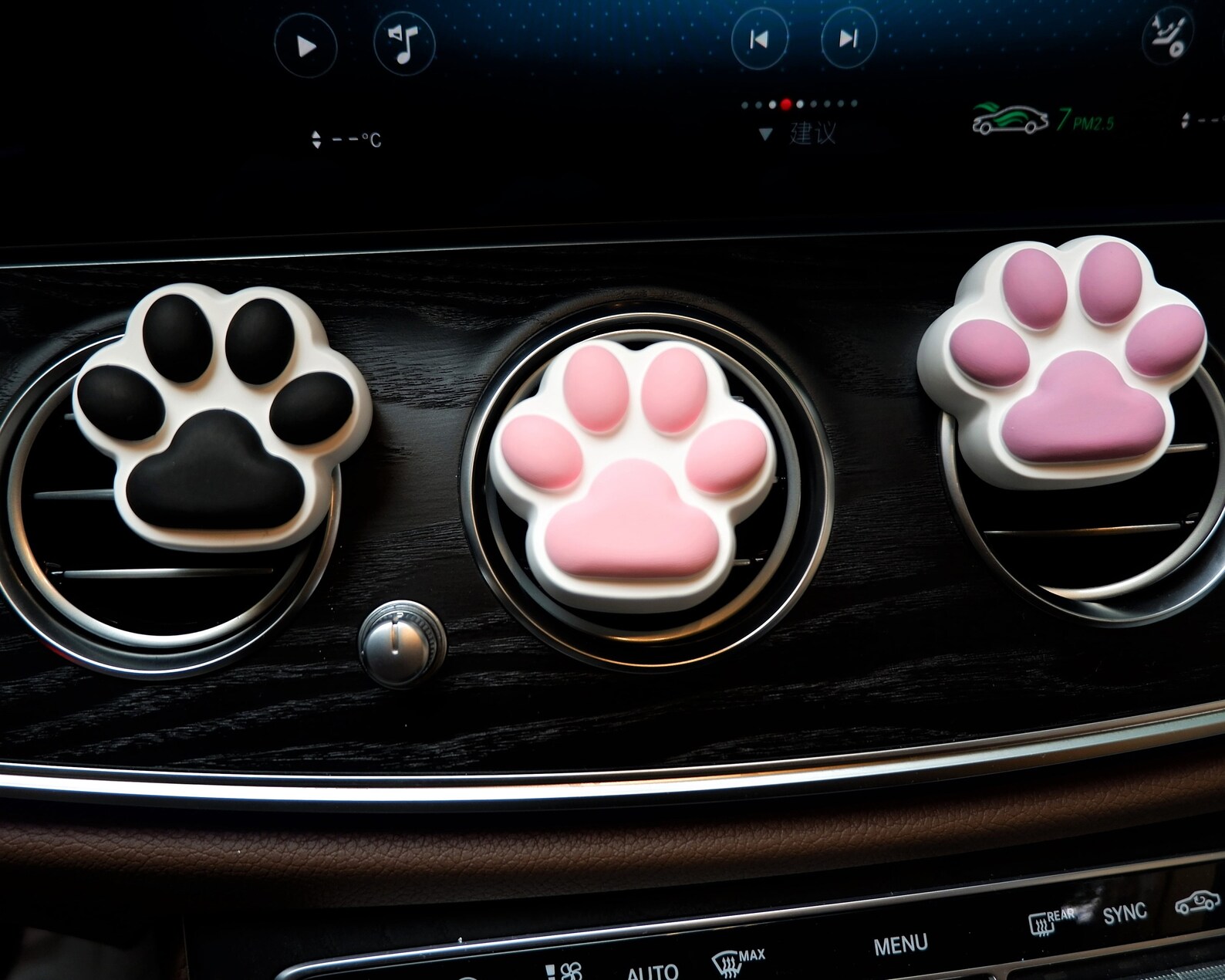 3pcs Car Vent Clips Air Freshener Cute Cat Paw Car Accessory | Etsy
