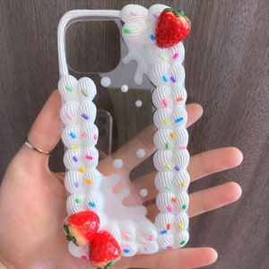 Decoden Phone Case, Strawberry Sprinkles Phone Case, Custom 3D Phone ...