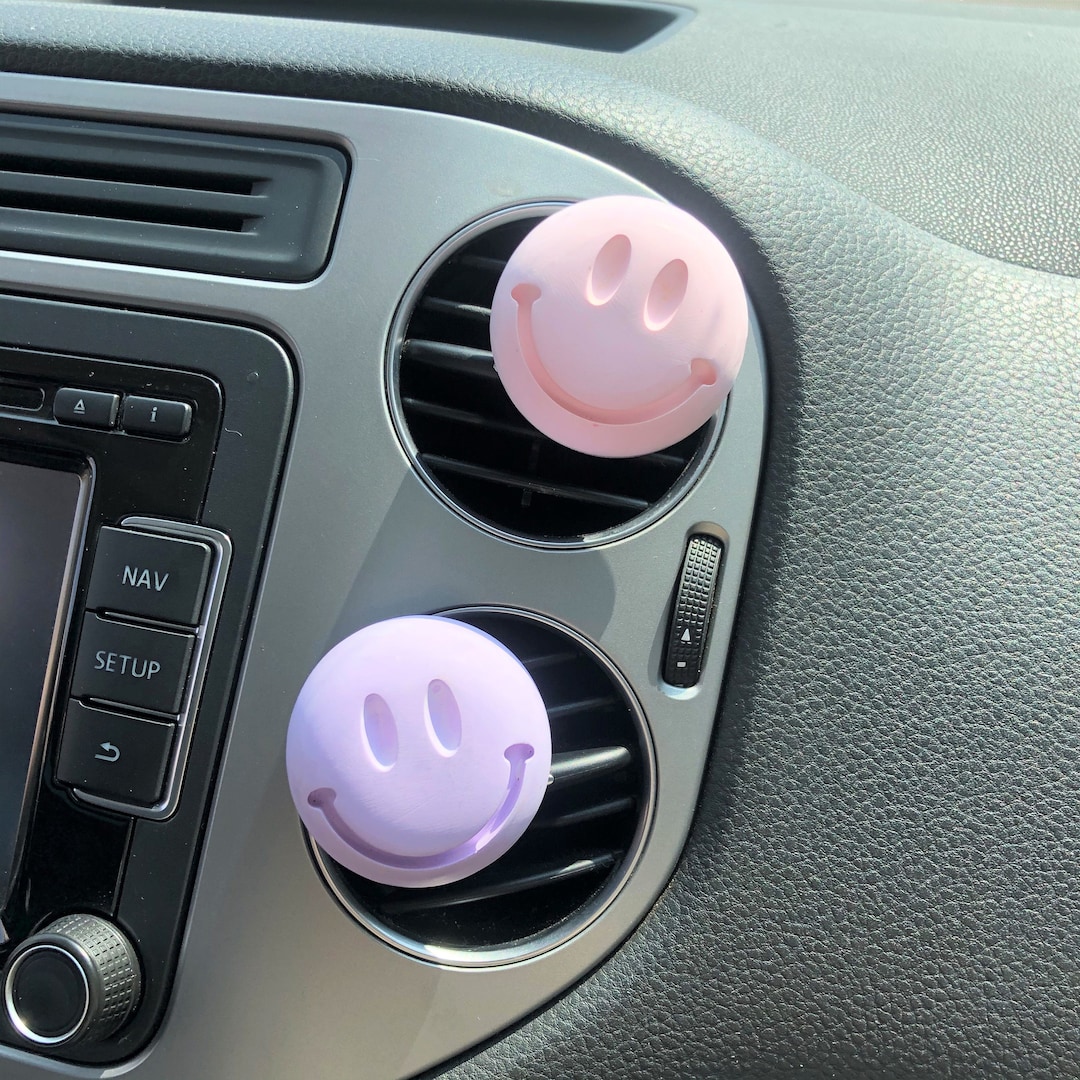 Pastel Smiley Face Car Air Freshener Vent Clip, Set of 2 - Etsy New Zealand