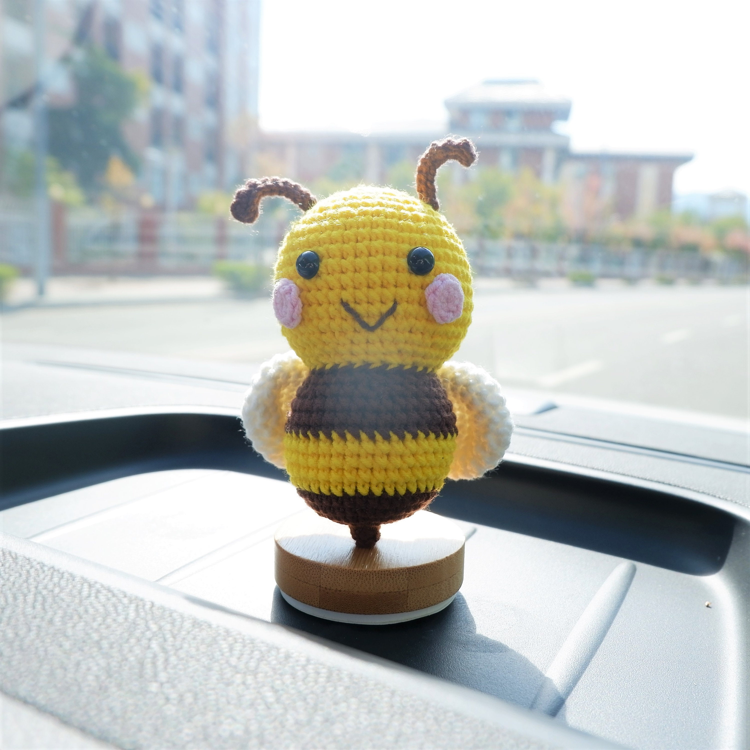 Crochet Honey Bee Car Dashboard Decor Kawaii Bee Car | Etsy