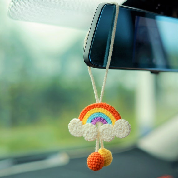 Rainbow rear view mirror charm store
