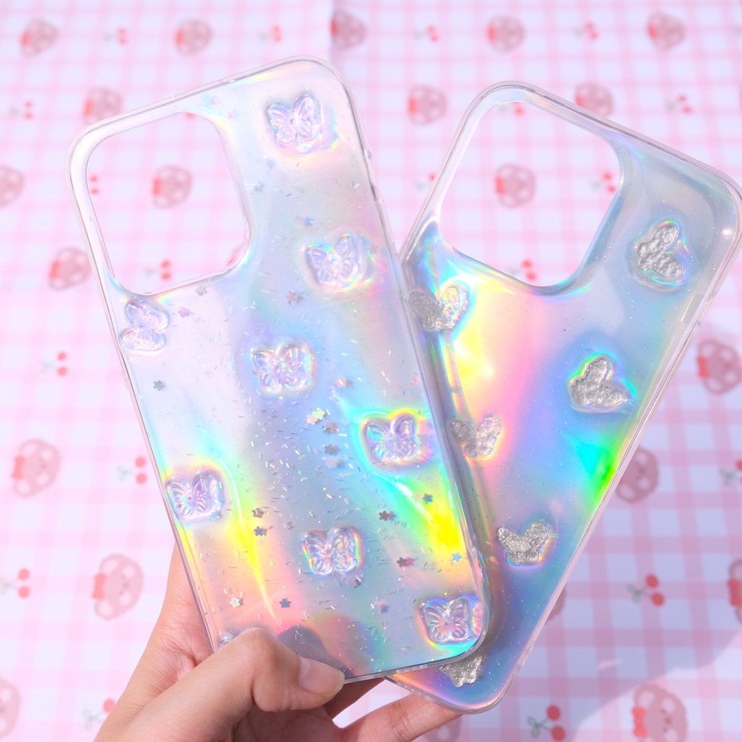 Bling Butterfly Phone Case, Laser Resin Phone Case, Glitter iPhone Case ...