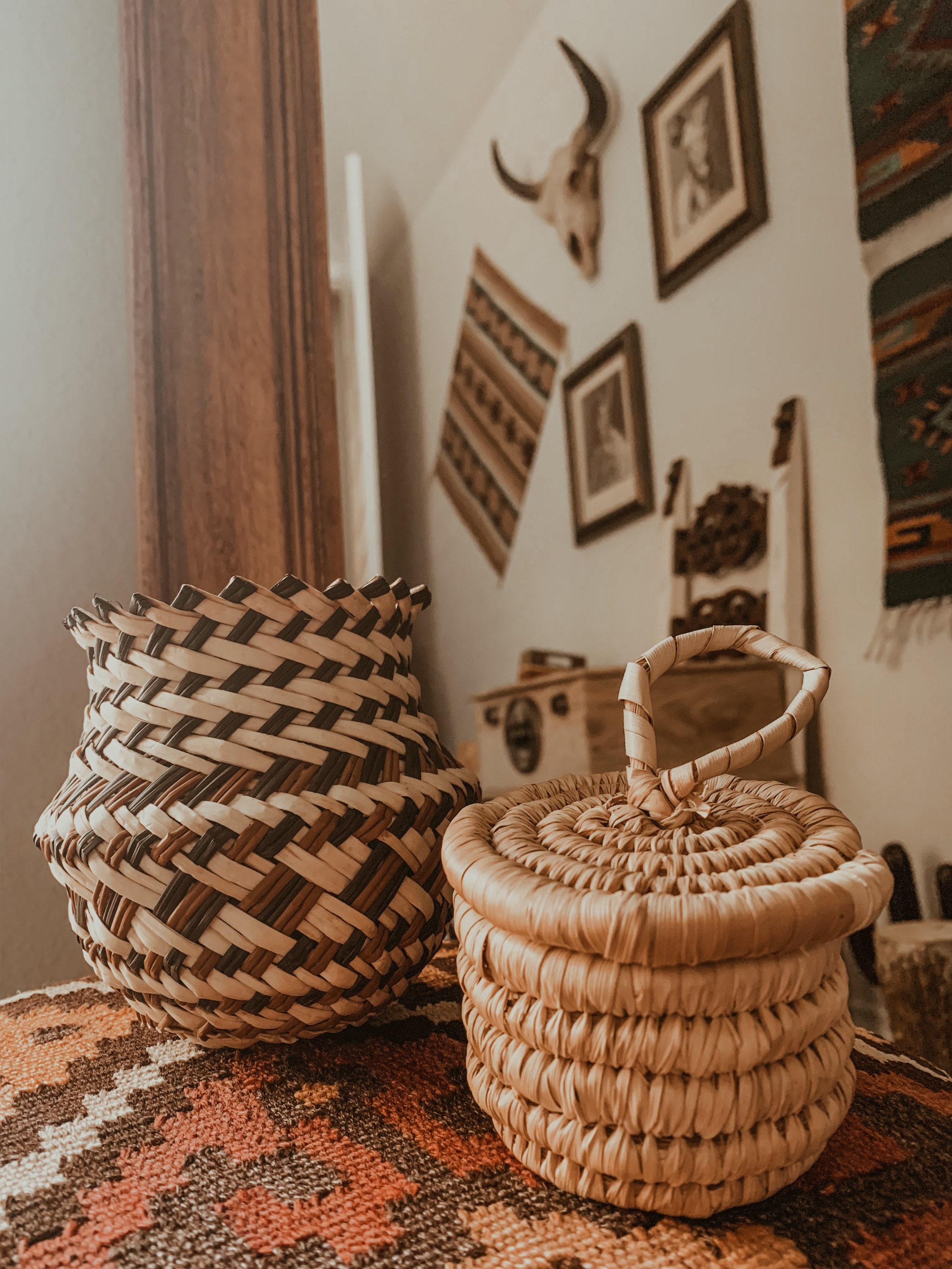 Home & Living Vases Rwanda Hand Woven Basket Vase Wicker Basket Boho ...