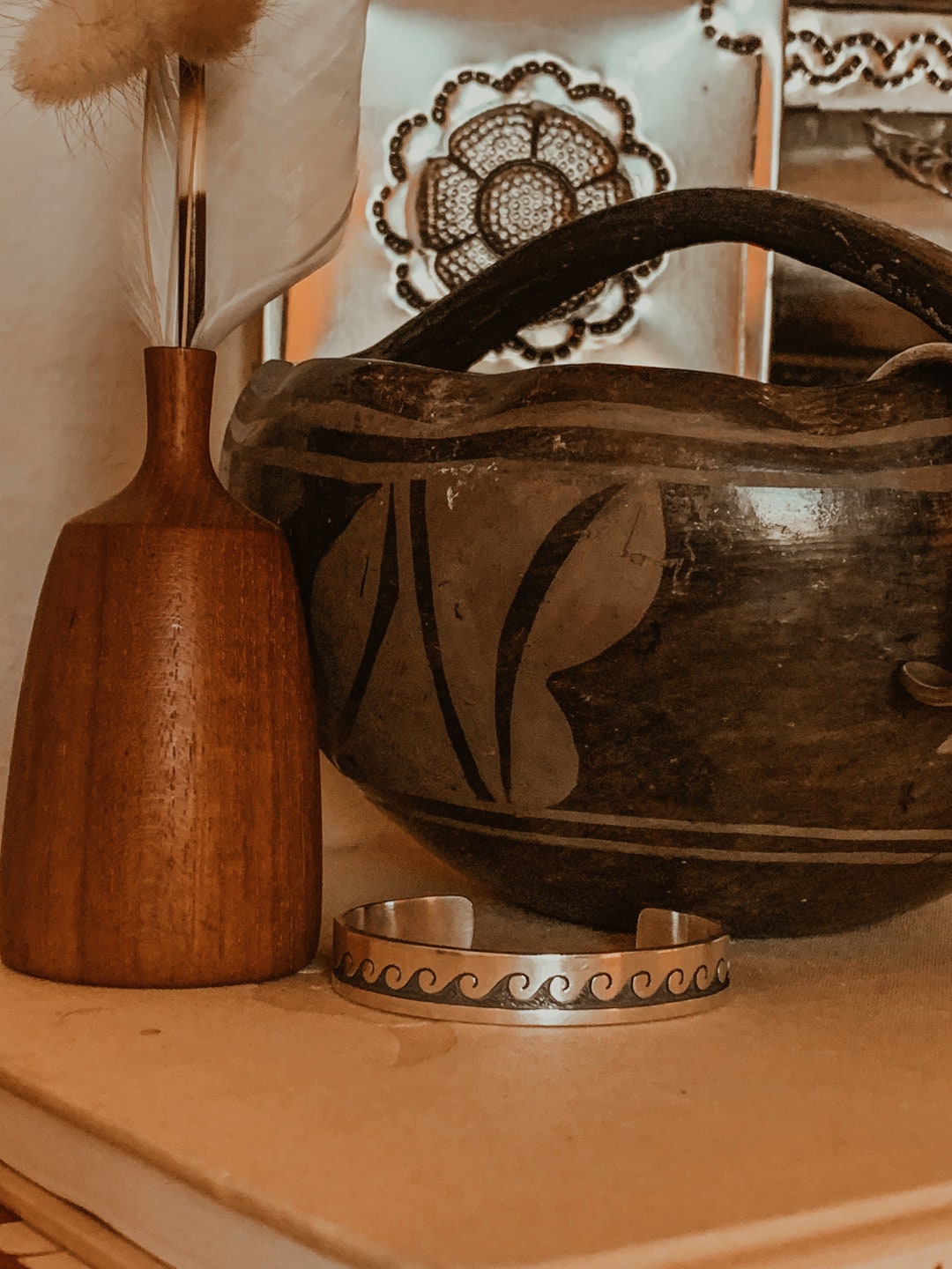 Vintage Hopi Wave Cuff,native American Bracelet,hopi Jewelry,hopi Wave ...