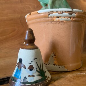 Vintage Painted Bell,wind Chime,ceramic Pottery,mexican Bell,bells ...