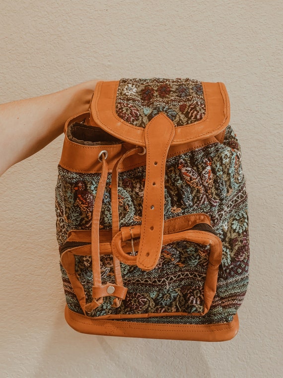vintage leather backpack for - Gem