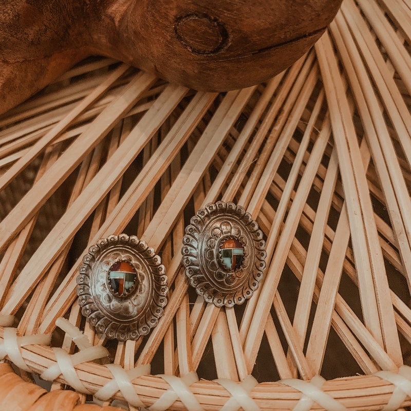 Concho Earrings - Etsy