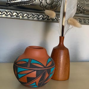 Vintage Native American Vase,handmade Pottery,orange Pot,native ...