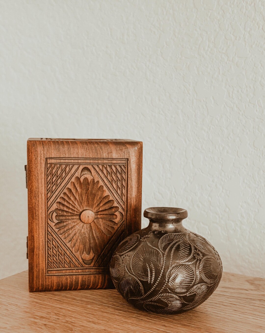 Vintage Barro Negro Vase,black Floral Pot,southwestern Style,home Decor ...
