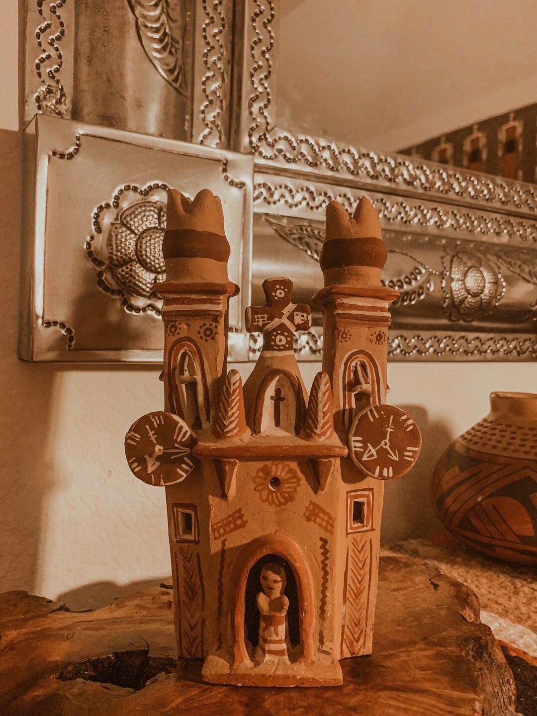 Vintage Peruvian Mission Church,clay Church,clay Mission,red Clay,south ...