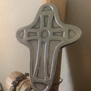 Vintage Mexican Silver Cross,ornate Hanging Cross,wall Decor,made in ...