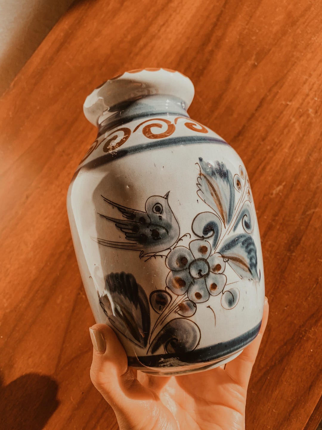 Vintage Mexican Vasw,tonala,mexican Pottery,ceramic Vase,pottery,southwestern Style,handmade ...