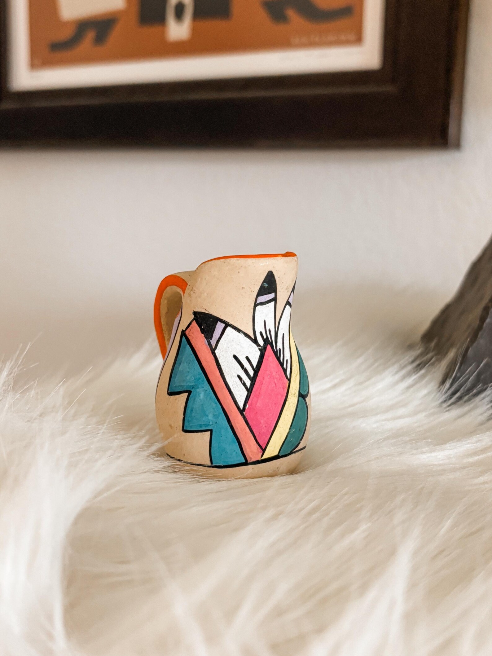 Vintage Chalk Paint,native American Pottery,native Vase,chalk Pottery ...