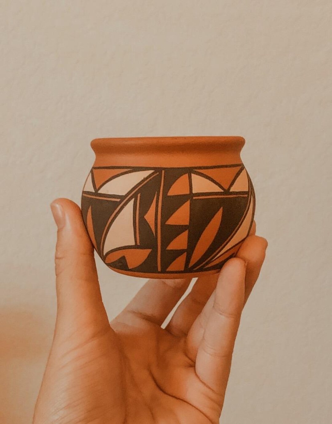 Vintage Southwest Vase,handmade Pottery,orange Pot,native American ...